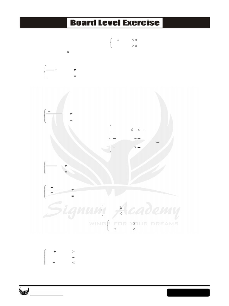Limits, Continuity & Differentiability Exercise | PDF | Function ...