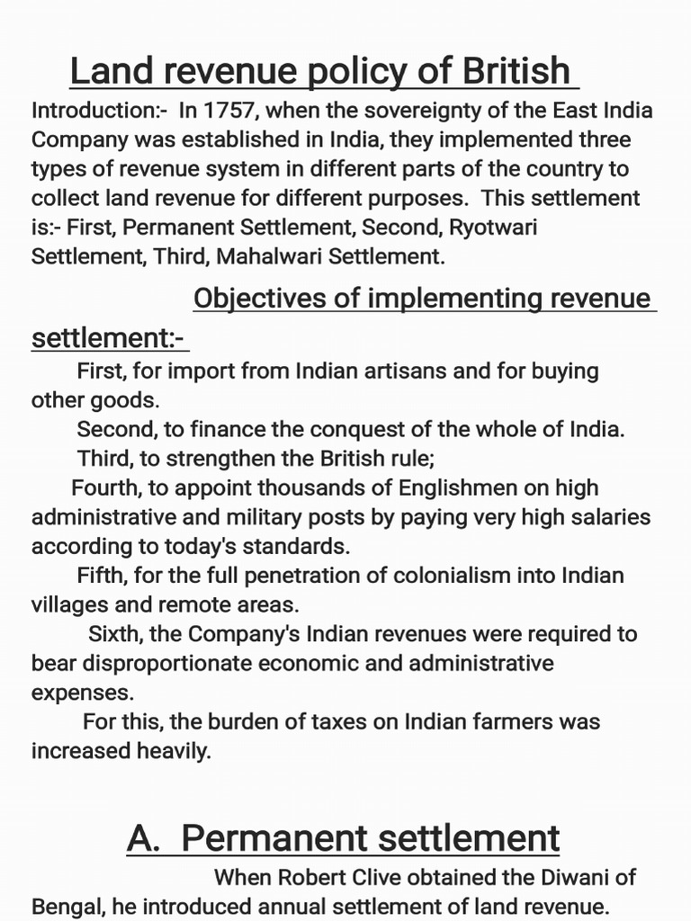 4 .Land Revenue System of British - 230219 - 132911 | PDF