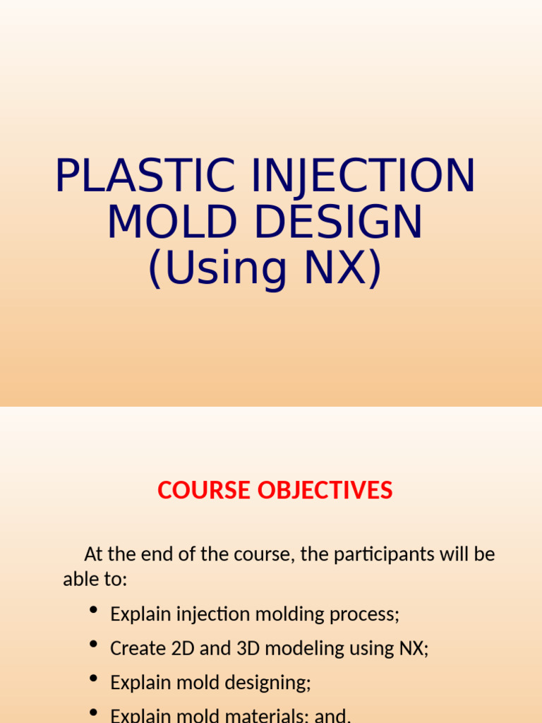 Injection Molding Design with NX | PDF | Heat Treating | Thermoplastic
