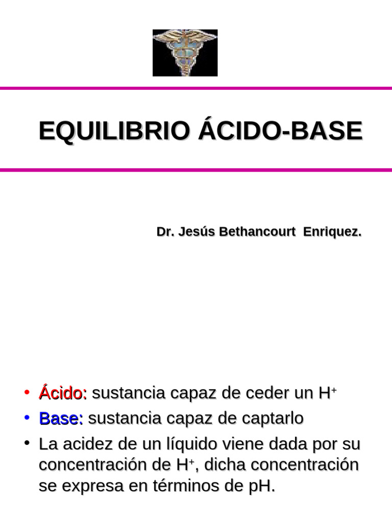Equilibrio Ácido-Base y su Regulación | PDF | Solución tampón ...