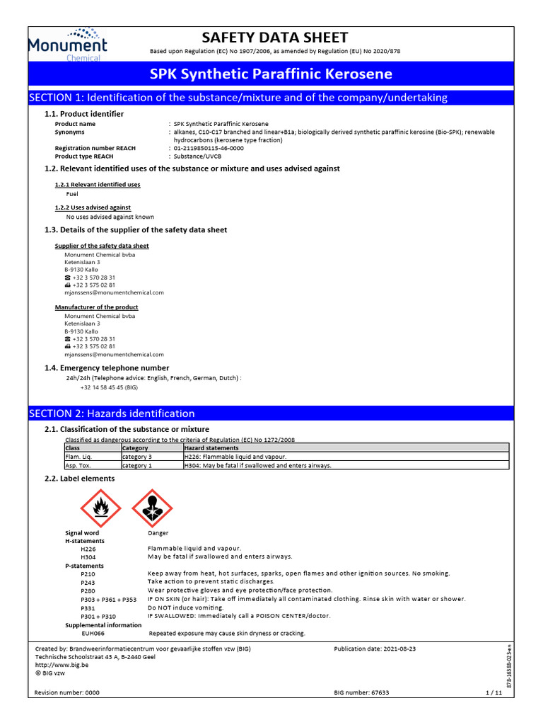 Stip - Product - Sds - MC - SDS - SPK Synthetic Paraffinic Kerosene ...