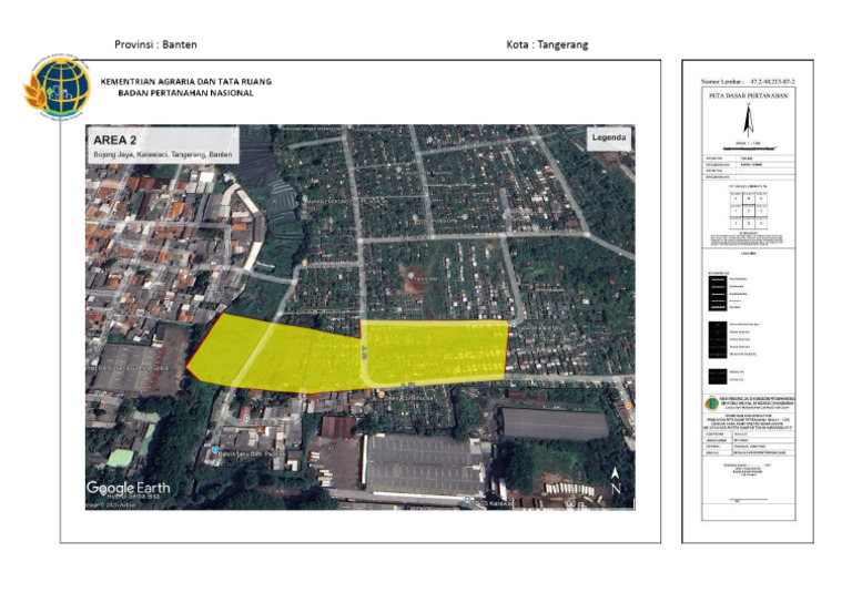 Peta Bidang Tanah Proyek Area 2 | PDF