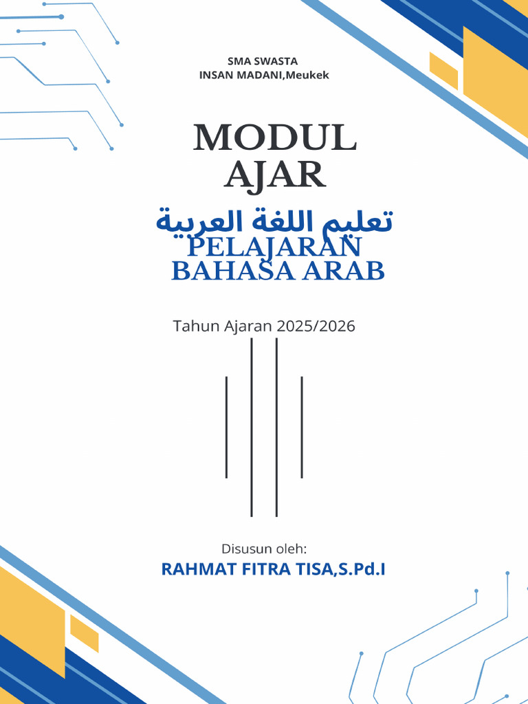 Biru Kuning Modern Sampul Modul Ajar Dokumen A4 | PDF