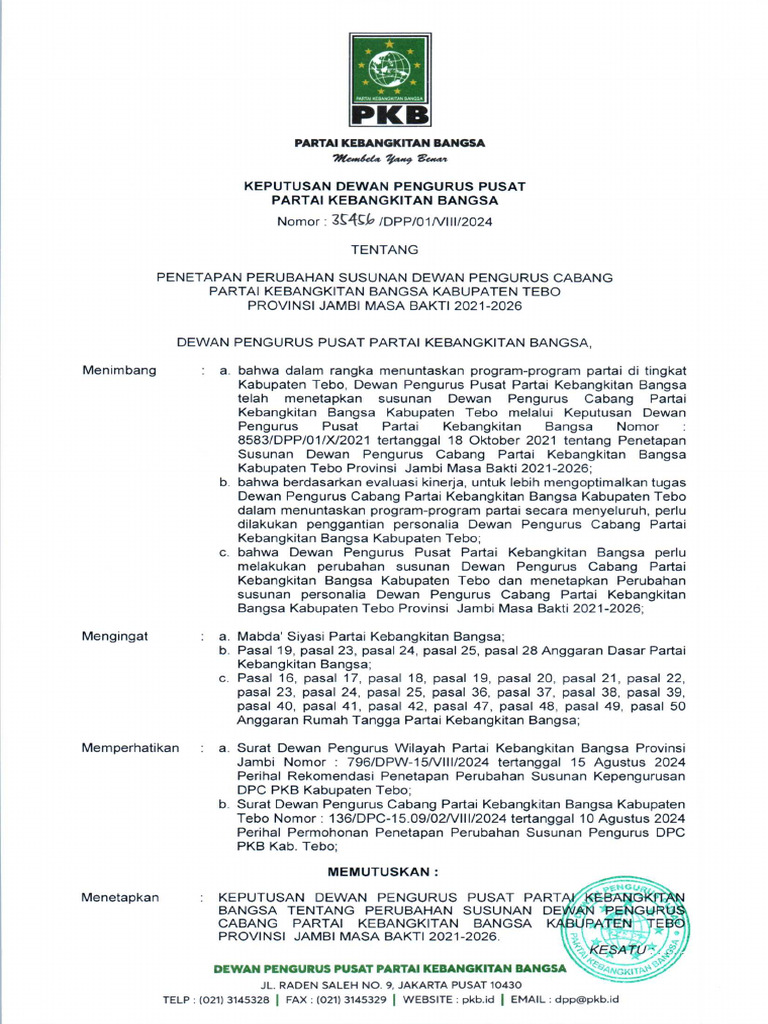 SK DPC PKB Tebo 2024 | PDF