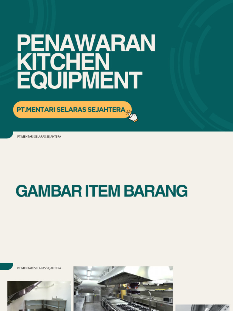 Penawaran Kitchen Equipment | PDF