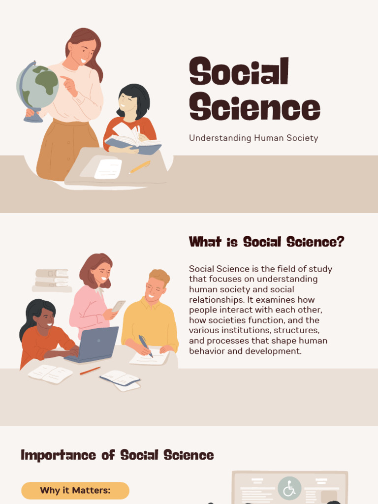 Social Science Education Presentation in Pastel Cute Ilulustrated | PDF