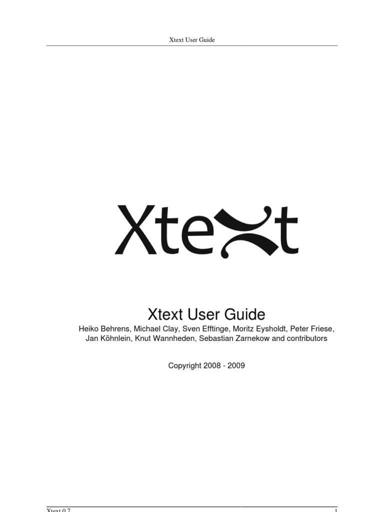 Xtext User Guide | Download Free PDF | Parsing | Uniform Resource Identifier