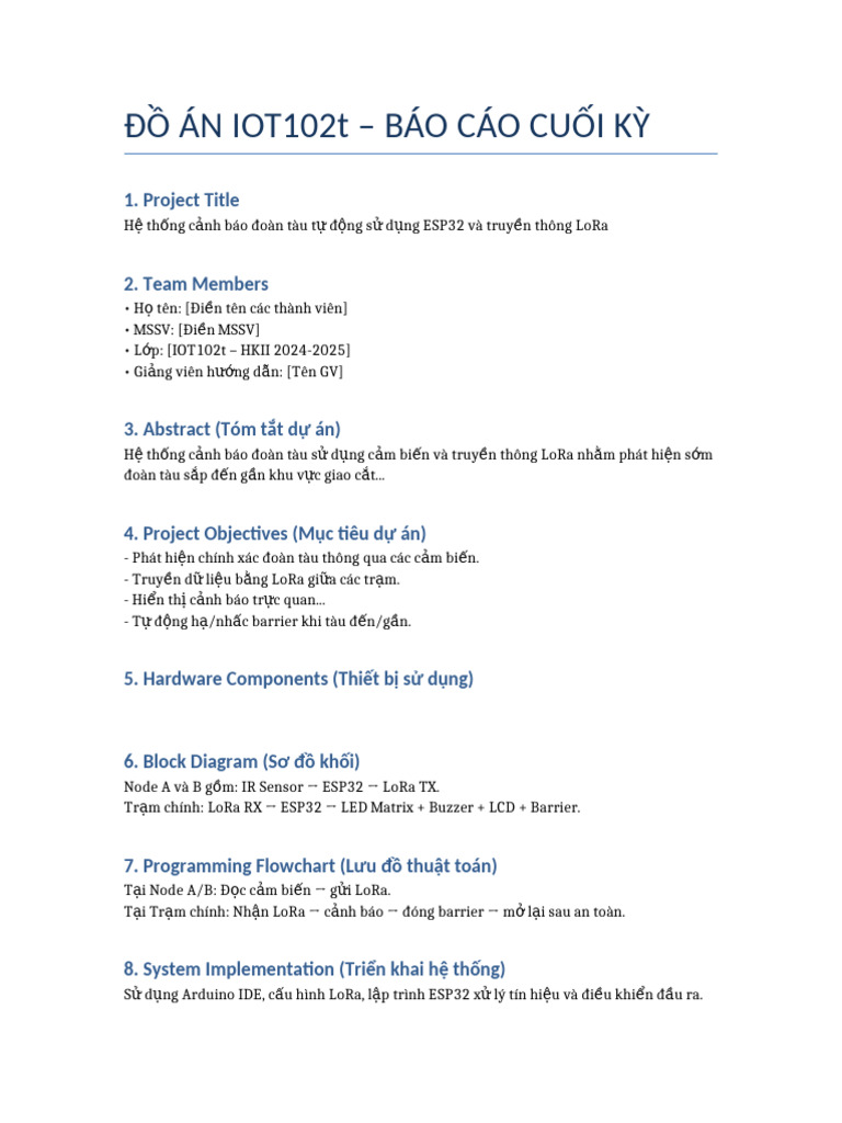 BaoCao CanhBaoDoanTau | PDF