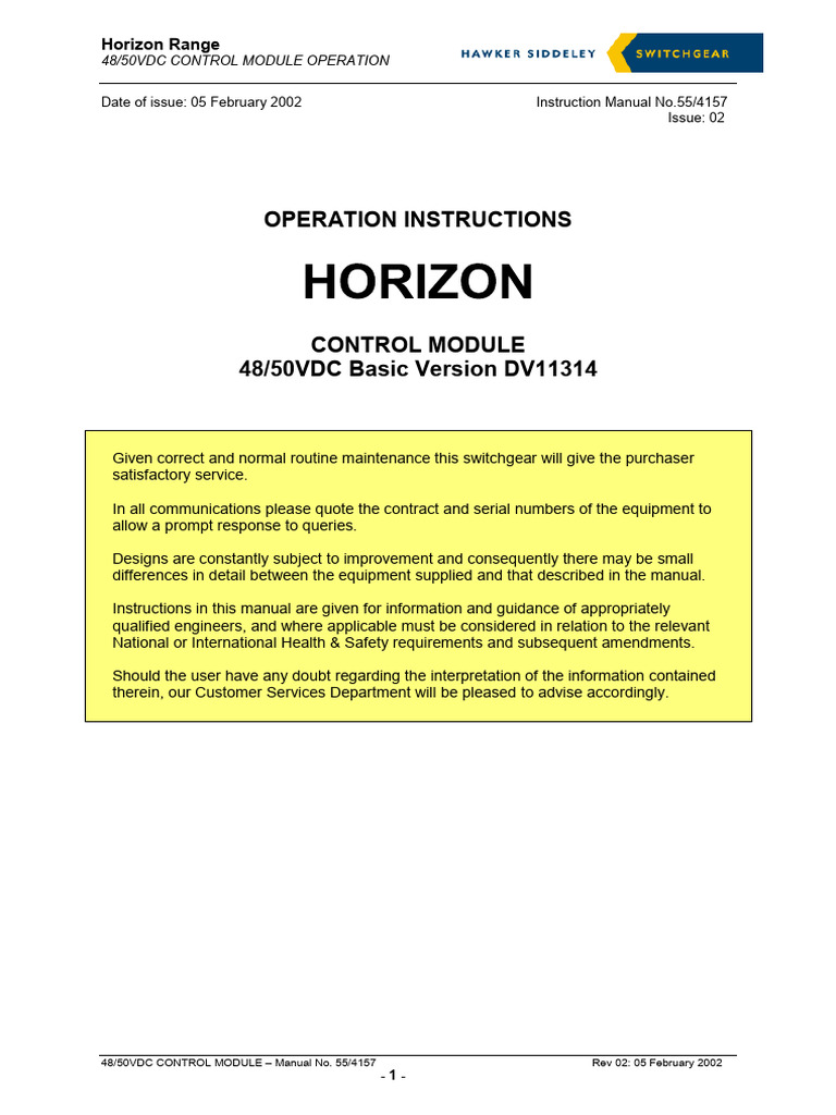 55-4157 Horizon-48vdc-Control Module Rev 2 | PDF | Electricity ...