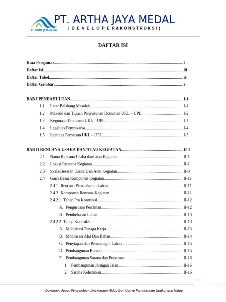 Contoh Daftar Isi | PDF