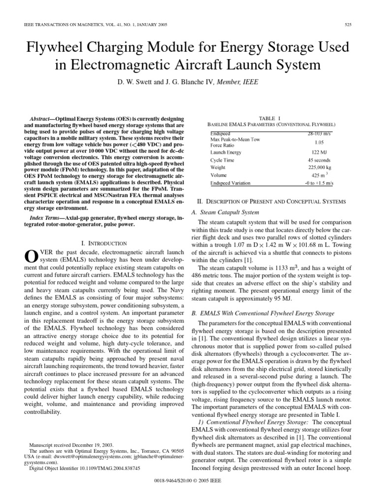 Flywheel Charging Module For Energy Stor | PDF | Inductance | Electric ...
