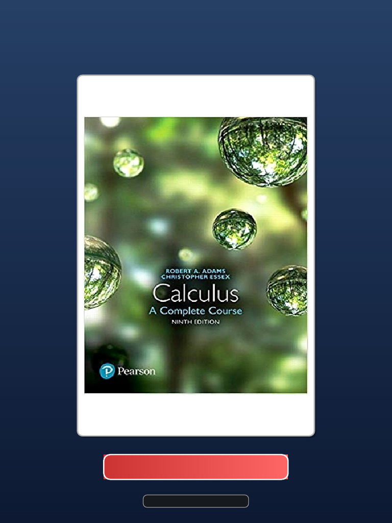Calculus A Complete Course 9th Edition by Robert A Adams Ebook and ...