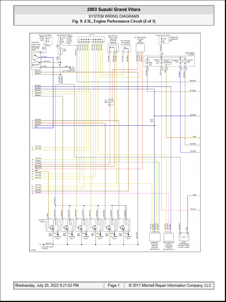 Suzuki Grand Vitara Electrical Diagram