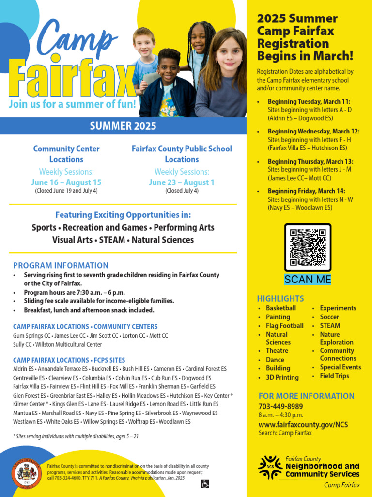 Camp Fairfax Flyer Summer | PDF