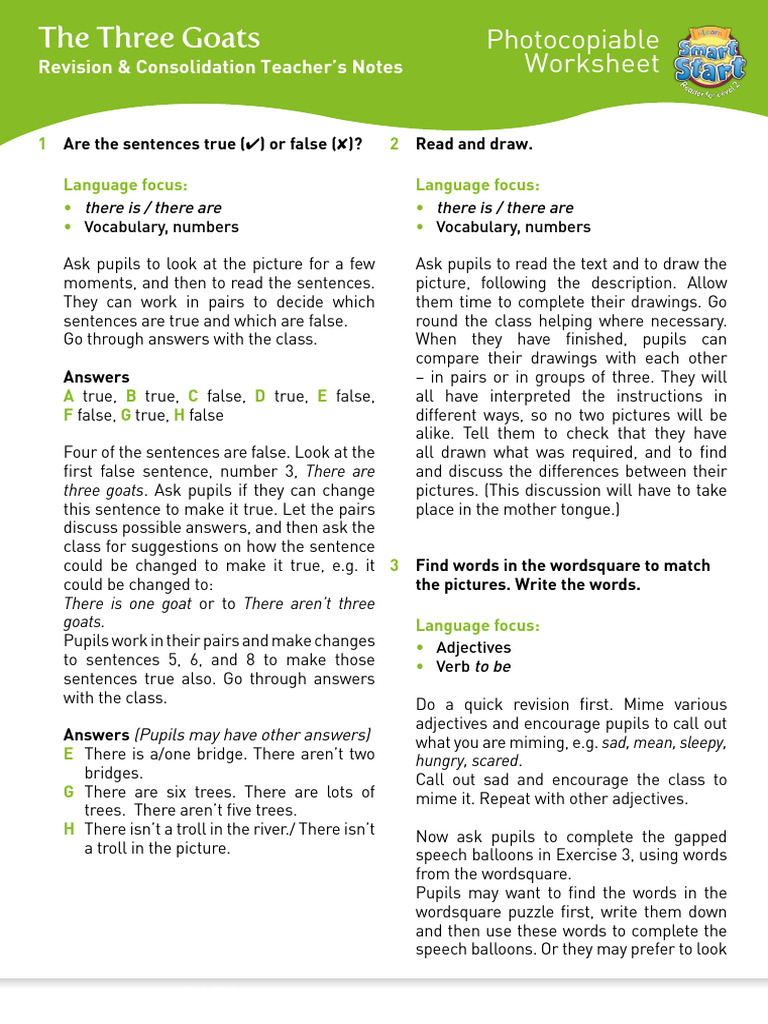G2-V1 WS TheThreeGoats Revision Consolidation Notes | PDF | Word ...