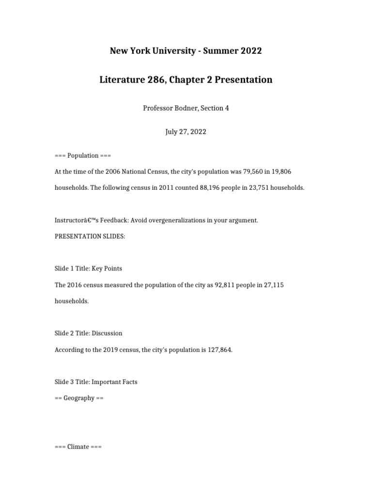 Literature 286 Chapter 2 Presentation | PDF