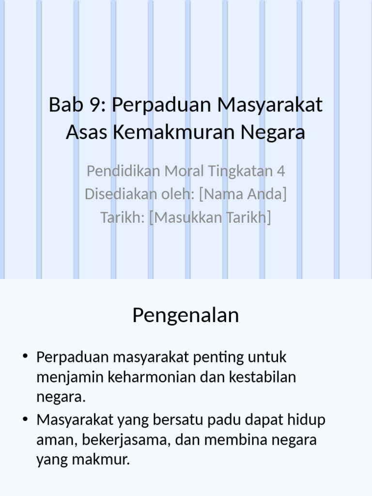 Perpaduan Masyarakat T4 Bab9 Corak | PDF
