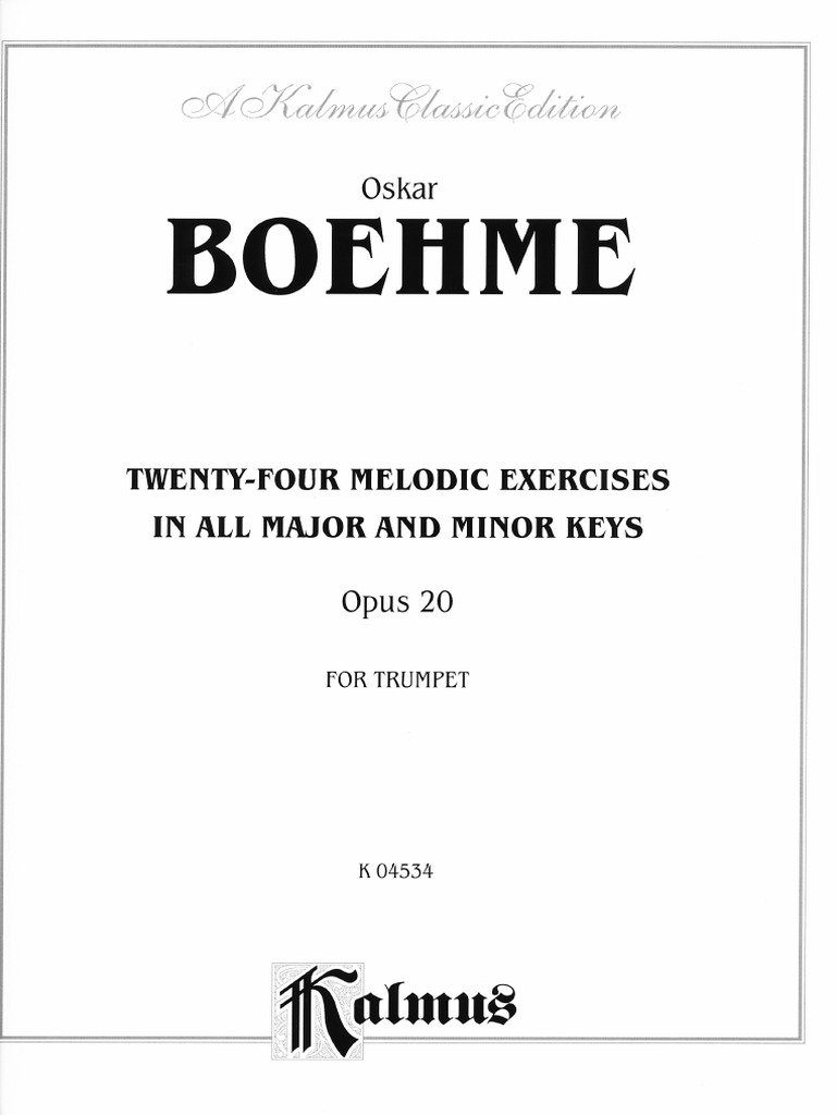 BÖHME - 24 Melodic Exercises - .PDF p.1.PDF - Nº01 A 12 | PDF