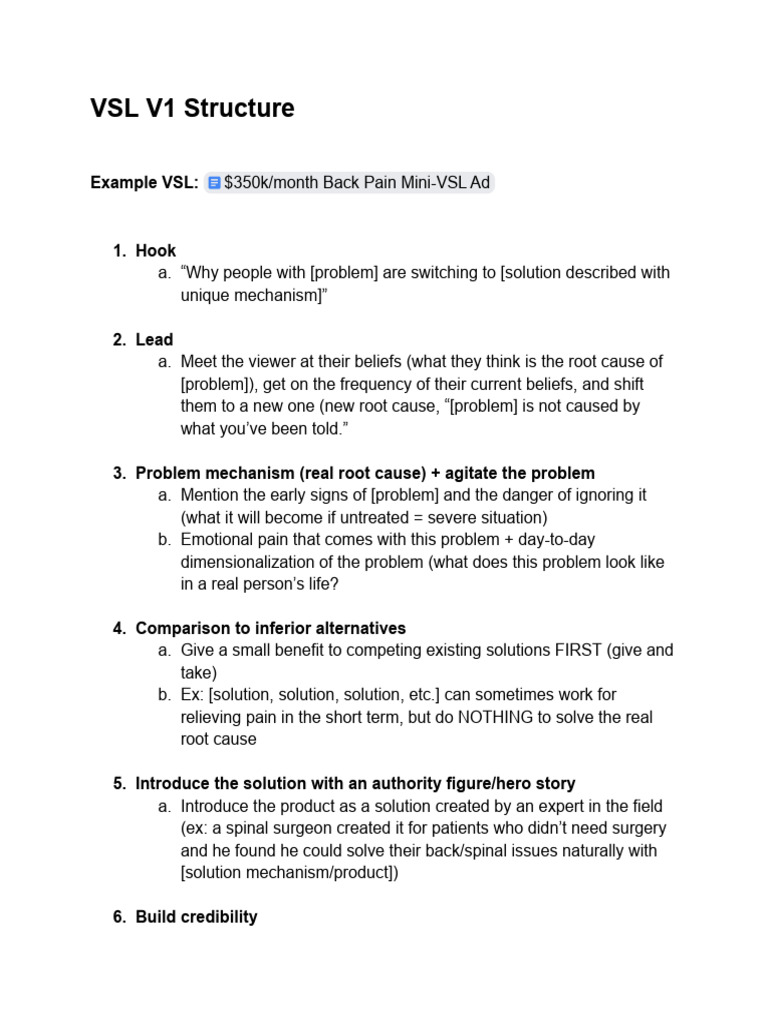 (Structure) VSL V1 Facebook Ad | PDF