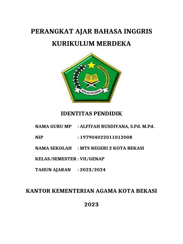 Cover Perangkat Ajar Kurikulum Merdeka | PDF