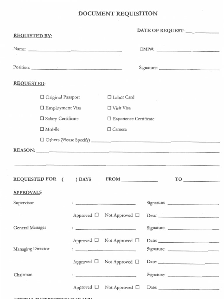 Document Requisition | PDF