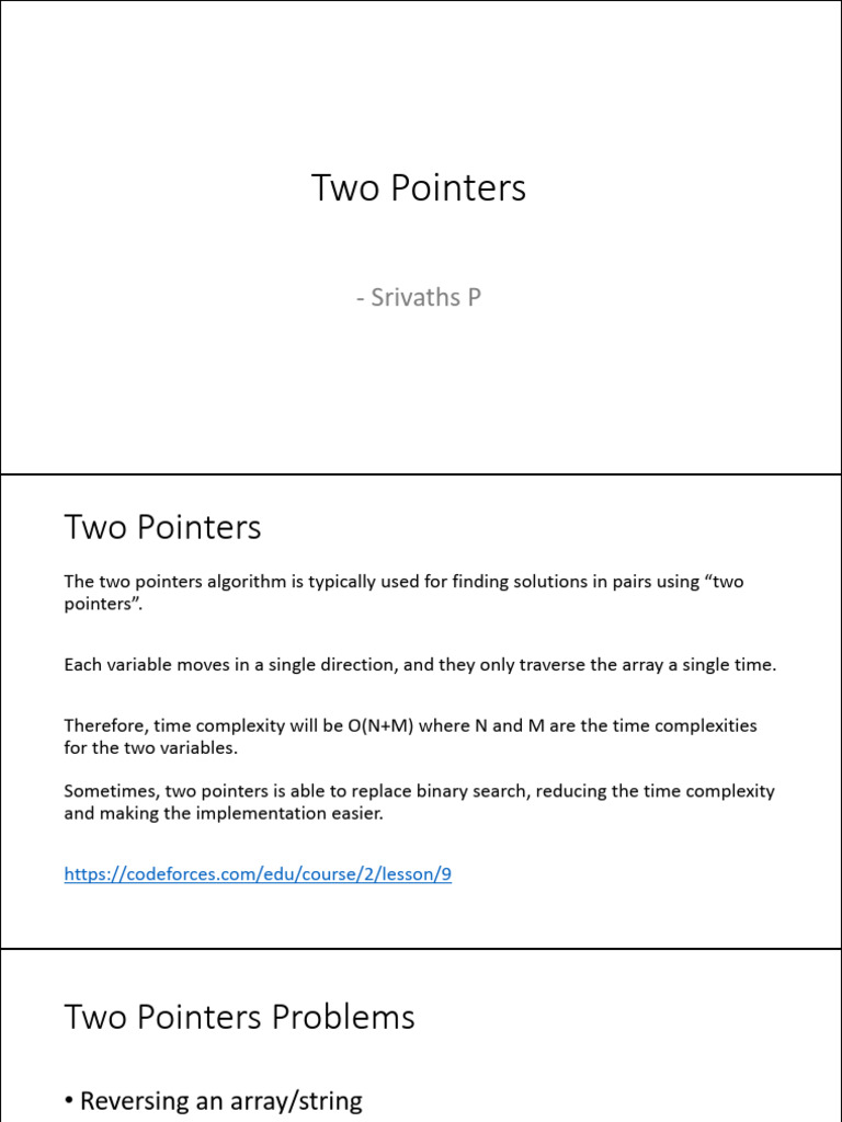 Two Pointers | PDF