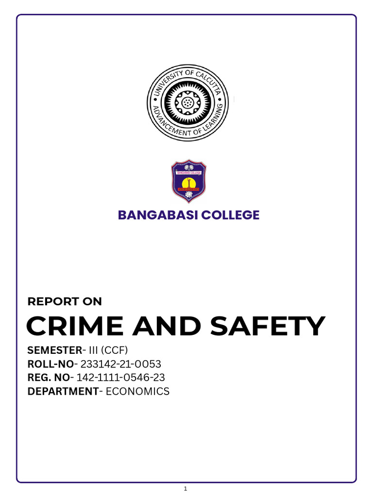 REPORT-CRIME AND SAFETY | PDF | Survey Methodology | Crimes