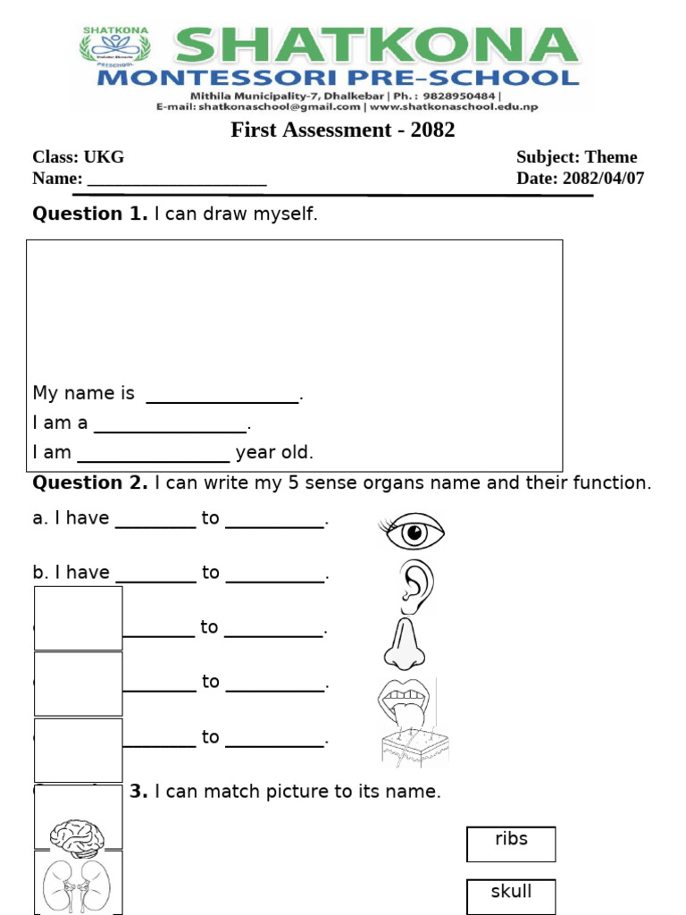 UKG 1st Term Theme 4 7 | PDF