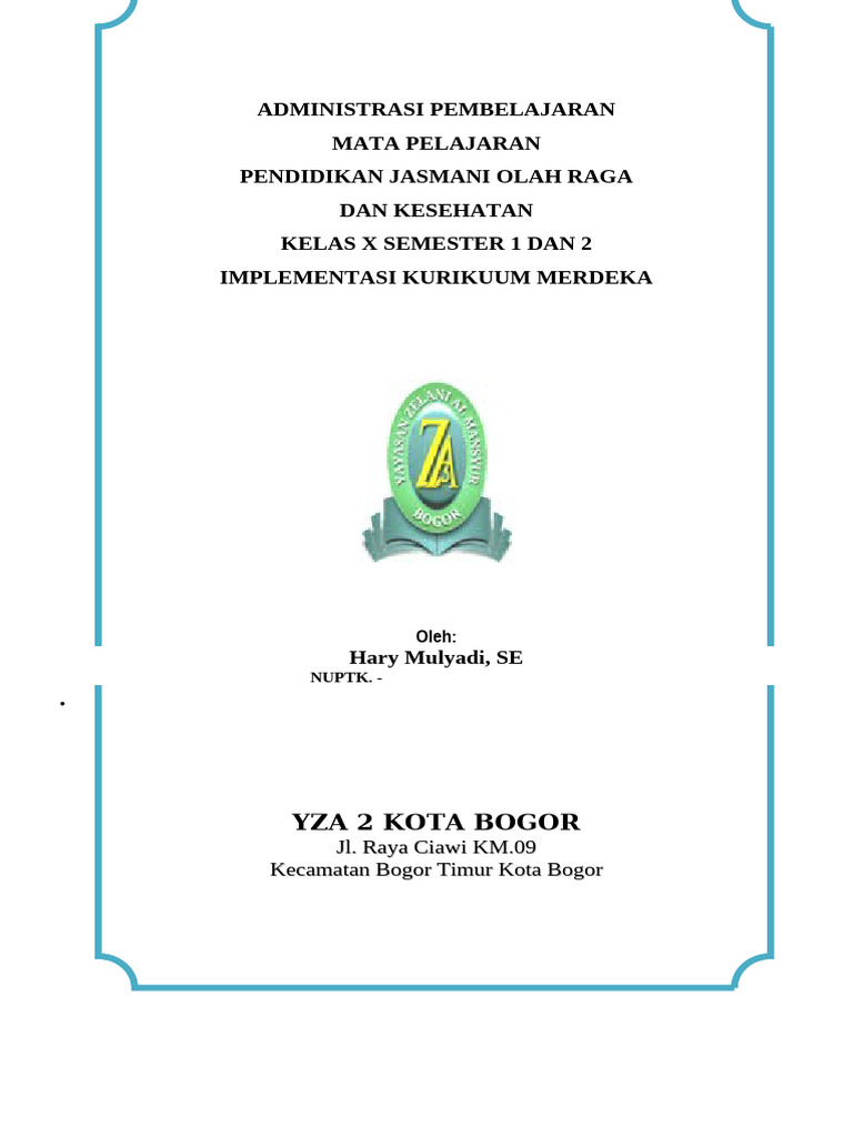 Perangkat Pjok Kelas 10 Ikm Tp. 2025-2026 Yza | PDF