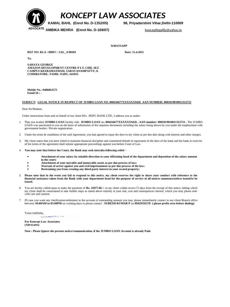 Legal Notice | PDF | Personal Finance | Justice