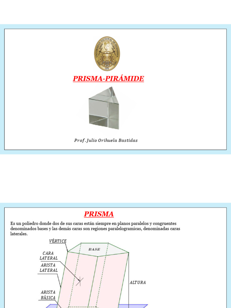 Teoria Prisma y Piramide | PDF | Geometría euclidiana | Geometría Convexa