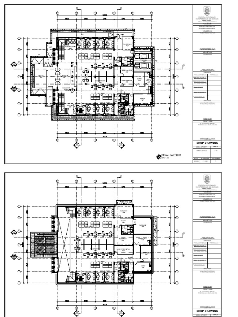 ( Arsitektur Gedung Mpp ) Shop Drawing Mpp | PDF