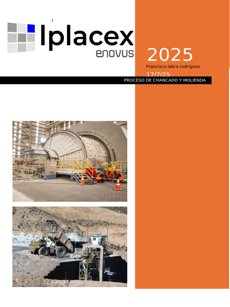 Trabajo-PROCESO de CHANCADO Y MOLIENDA (Final) - Francisco Labra | PDF ...