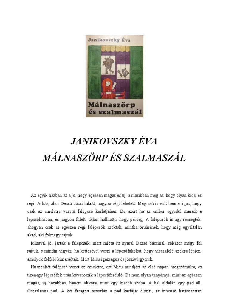 Janikovszky Eva - Malnaszorp Es Szalmaszal | PDF