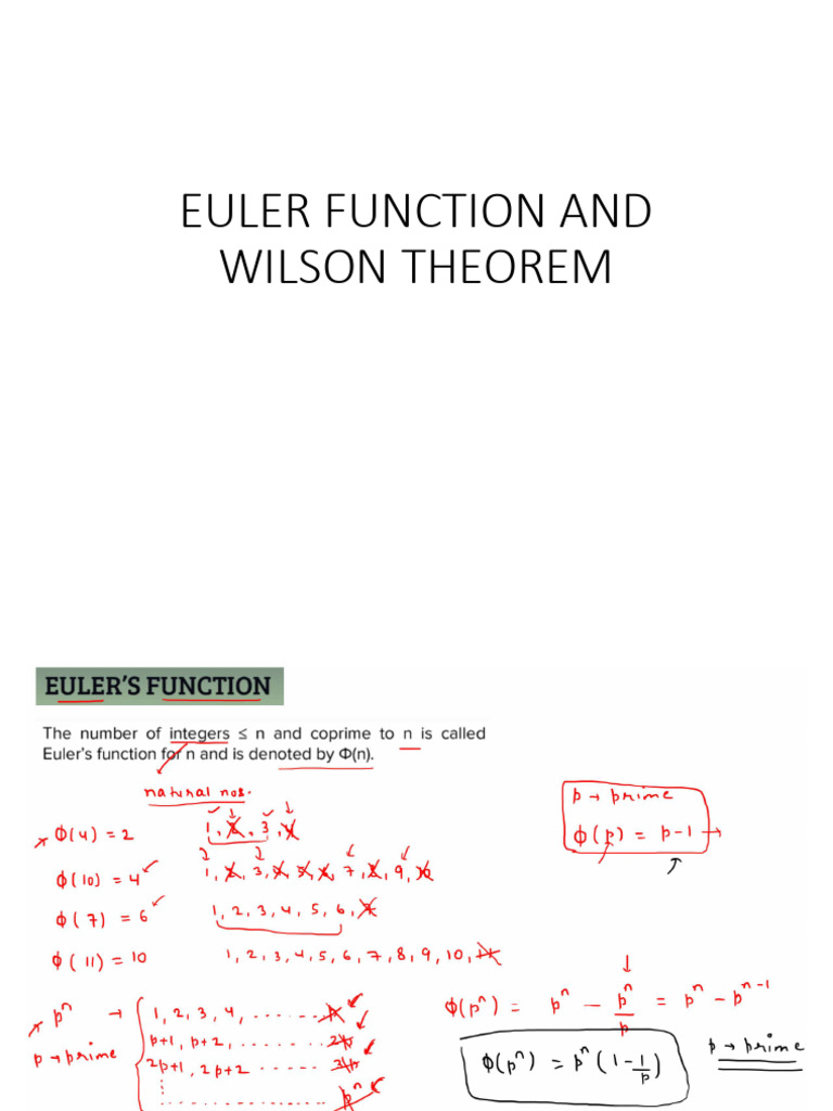 Euler, Wilson, Cyclicity | PDF