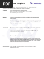 Social Work SOAP Note Template | PDF