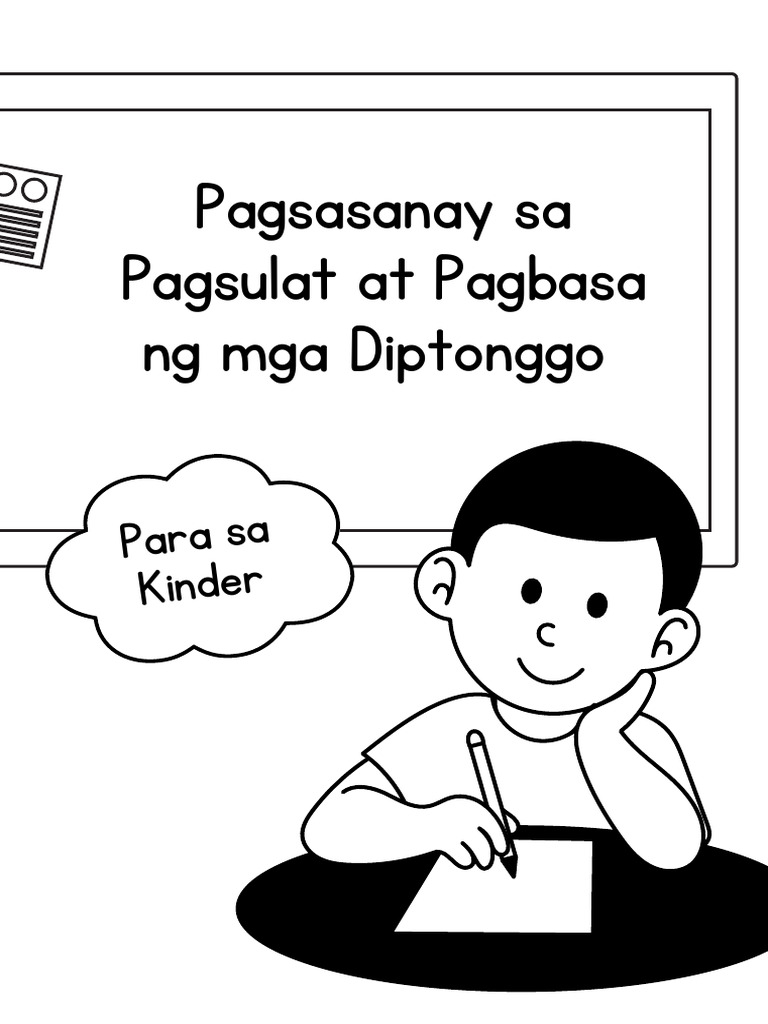 Greyscale Pagbasa at Pagsulat NG Mga Diptonggo Worksheet | PDF