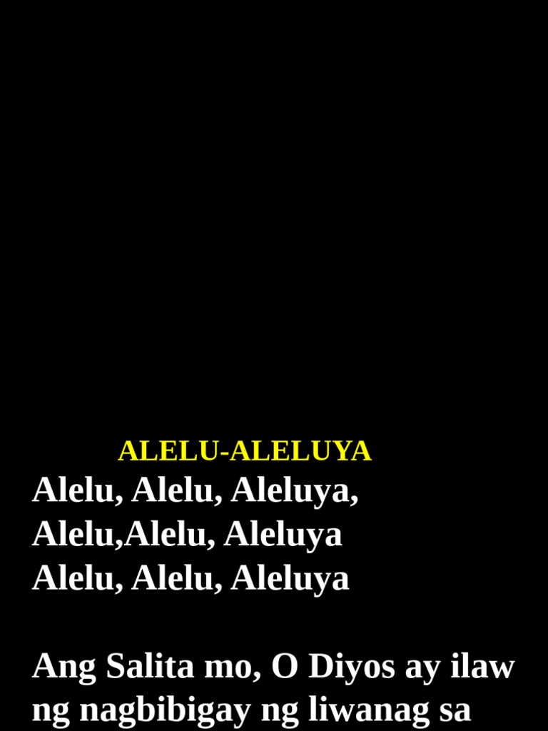 Aleluya Salita NG Dios | PDF