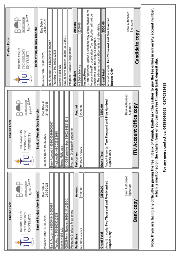 Challan Form | PDF | Banks | Payments
