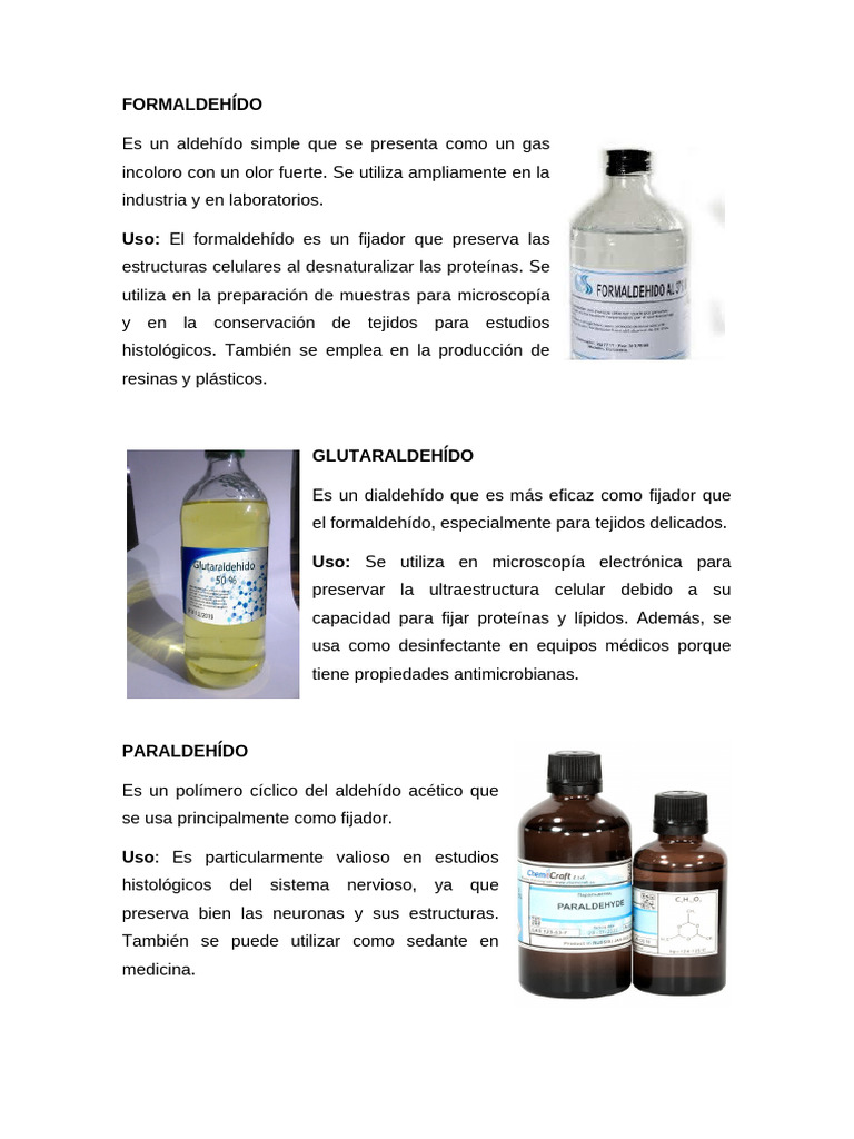 FORMALDEHÍDO | PDF | Etanol | Formaldehído
