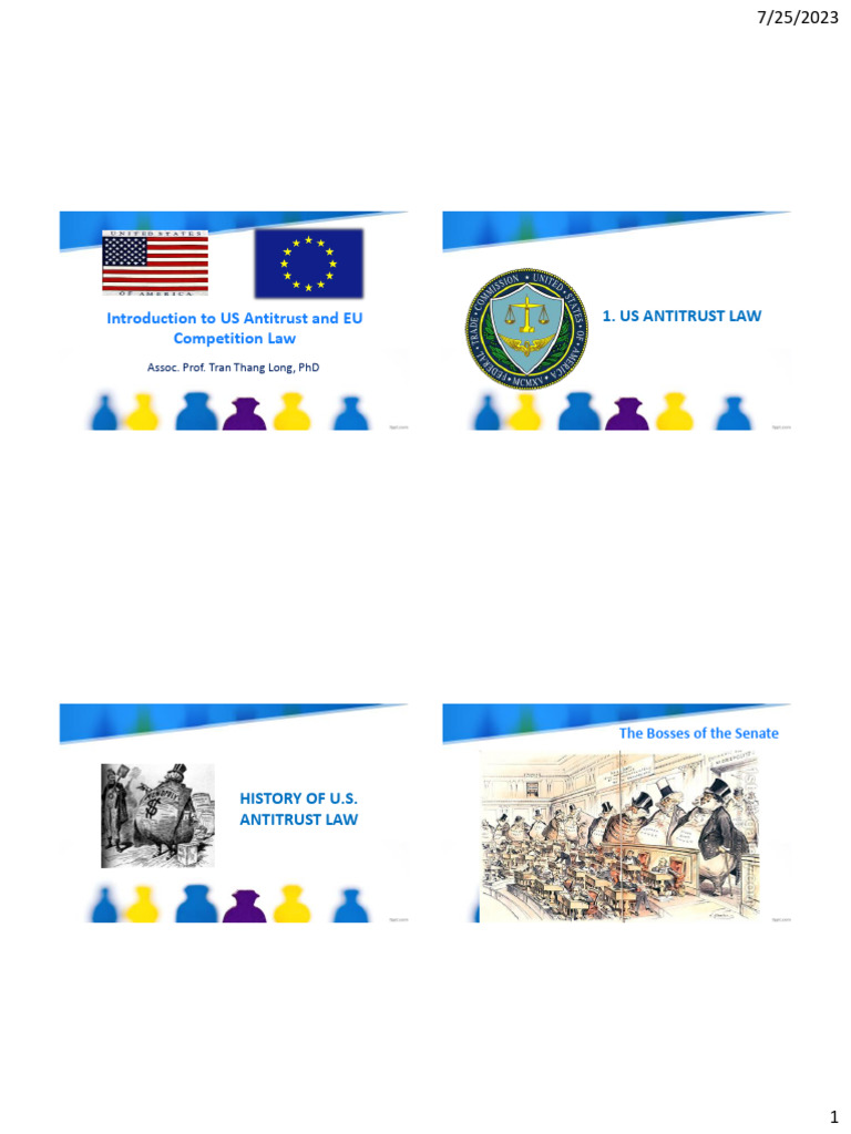 Introduction To US Antitrust Law - 2023 | PDF | Competition Law ...