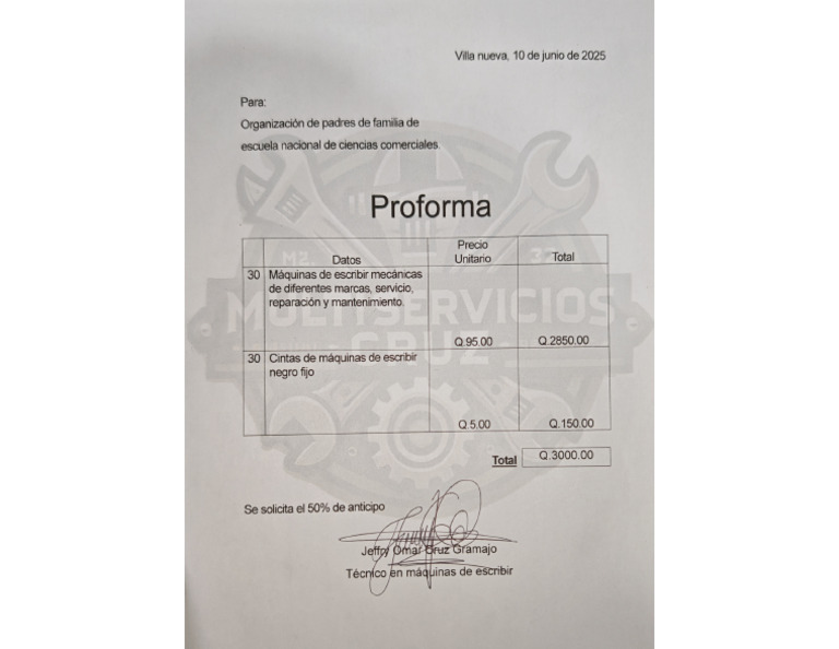 Proforma | PDF