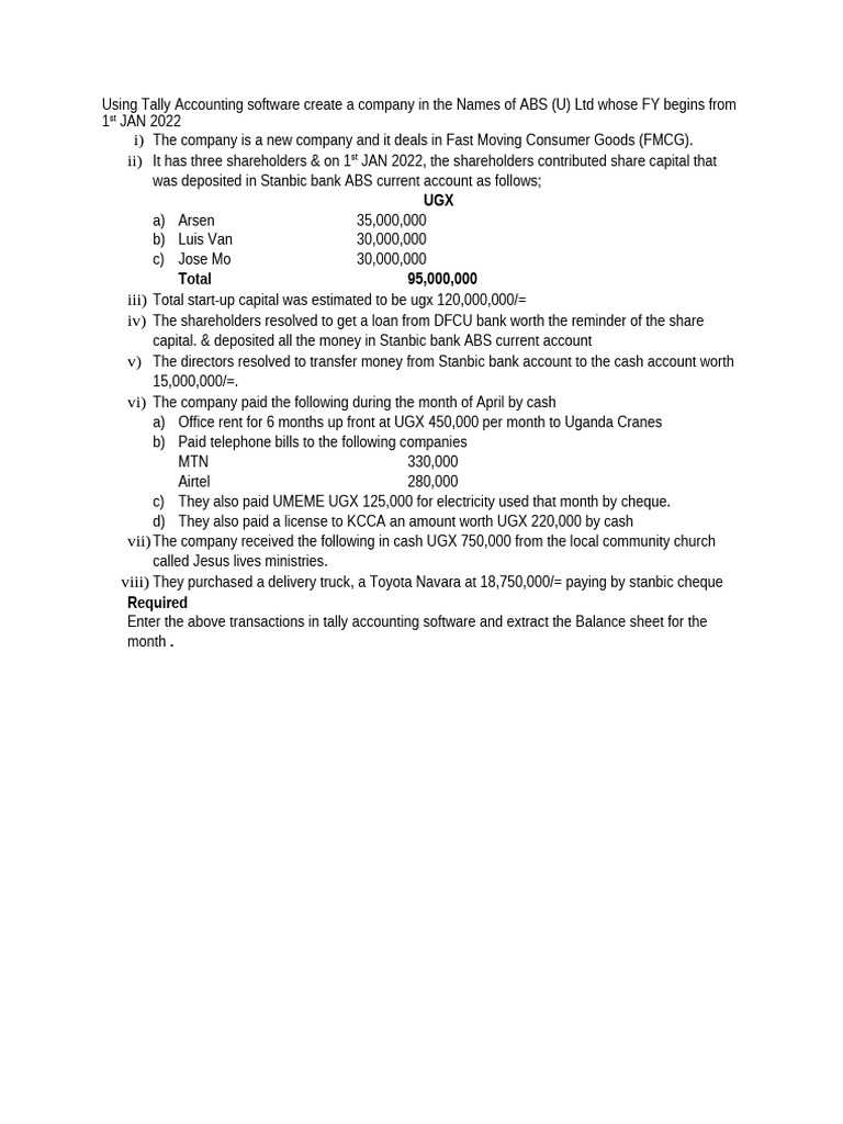 Tally QN2 | PDF