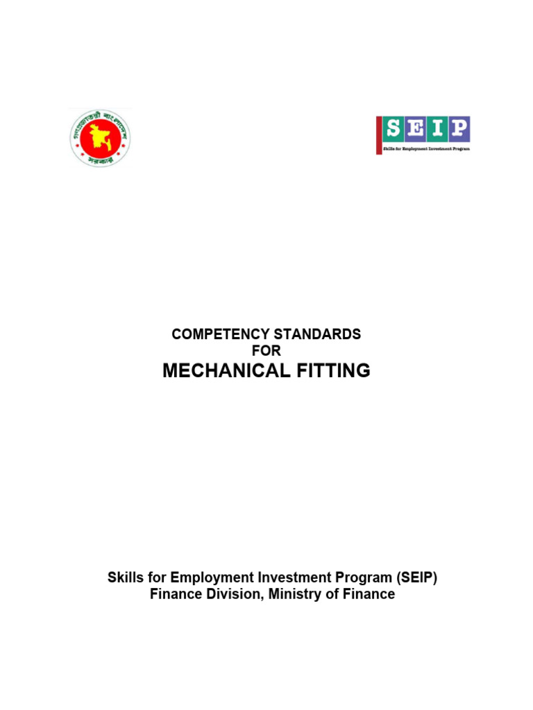 Competency Standard Mechanical Fitting | PDF | Occupational Safety And ...