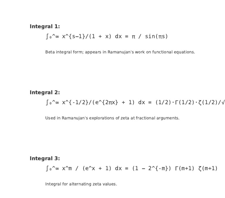 More Ramanujan Integrals | PDF