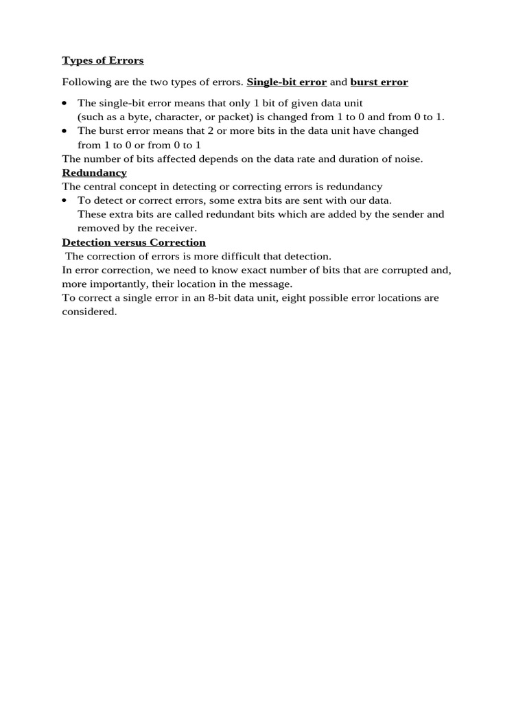 Types of Data Errors Explained | PDF