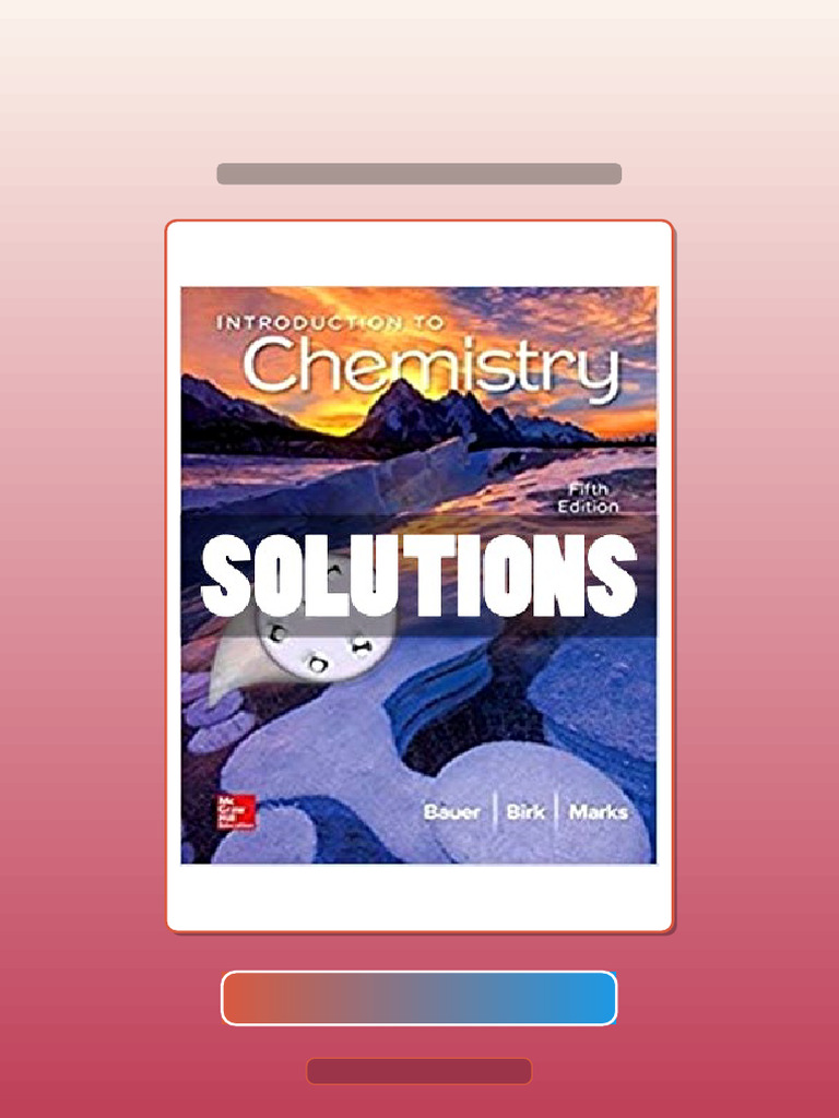 Solutions Introduction To Chemistry 5 Ed Bauer | PDF | Science ...
