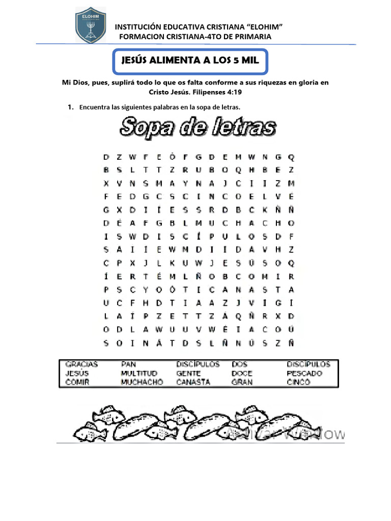 Jesus Alimenta A Los 5 Mil | PDF