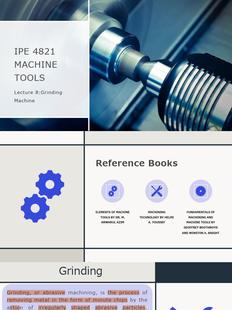Lecture 08 - Grinding Machine | PDF | Grinding (Abrasive Cutting) | Abrasive
