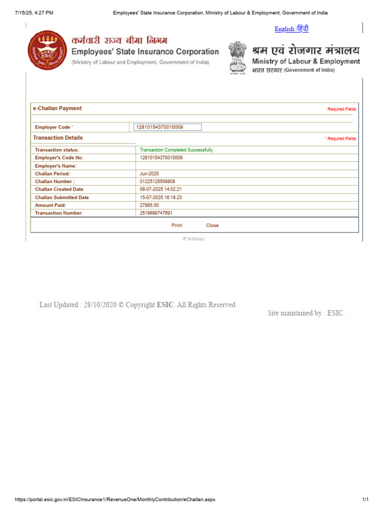 Esic June 2025 | PDF